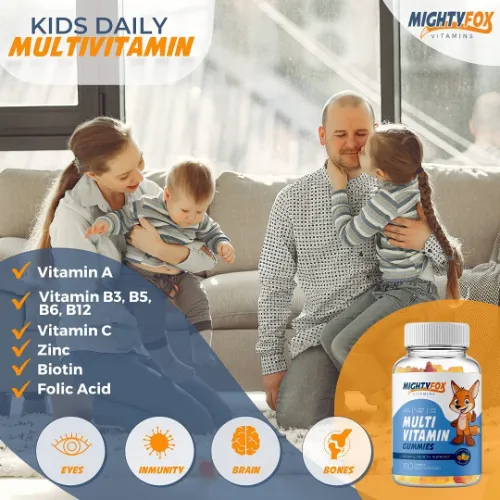 Mighty Fox Multivitamin Gummy Dietary Supplement 100 Gummies ...