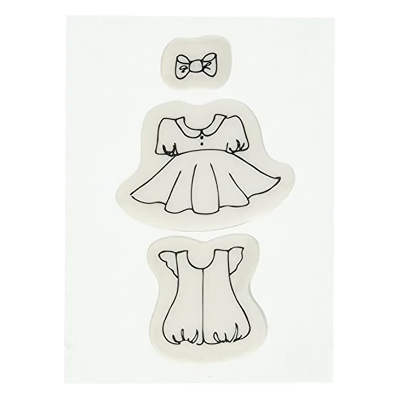 Prima Marketing Girl Set Cling Stamp Black and White 12.7 x 7.62 x 0 ...