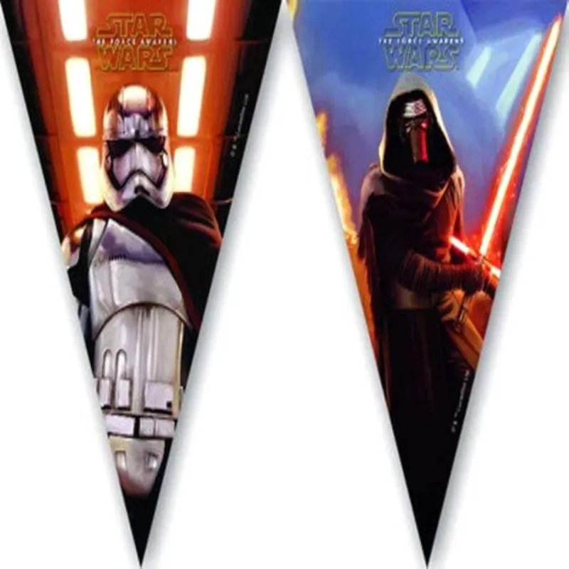 Star Wars The Force Awakens Triangular Party Flag Banner Multicolor 2 ...