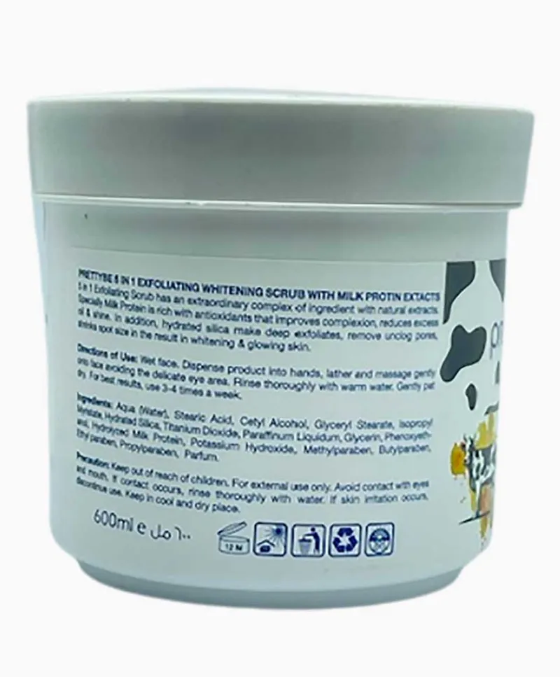 Pretty Be 5 in 1 Exfoliating Whitening Scrub with Milk Protein 600 ml ...