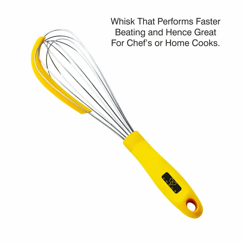 Amour Ultra Premium Silicone Spatula 9 Pcs Set, Yellow Rubber Spatulas ...