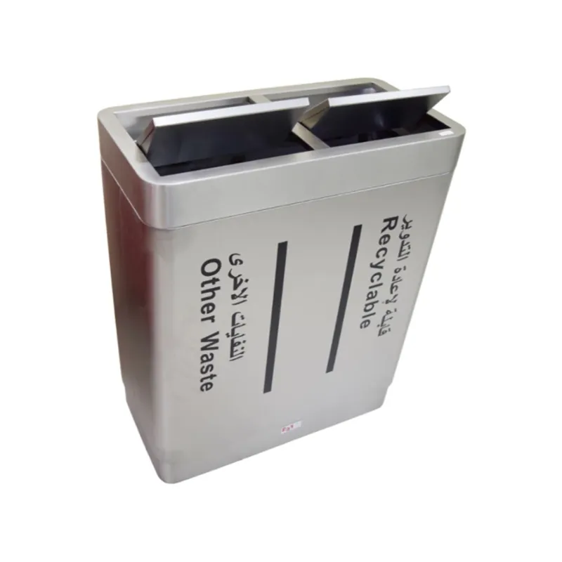 Akc Swing-Top Stainless Steel Recycling Bin With Multiple Compartments ...