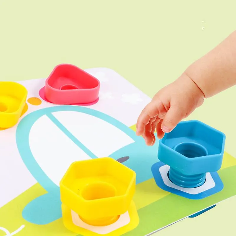 Children Educational Toy Mushroom Screw Geometry Pairing Infant Shape ...