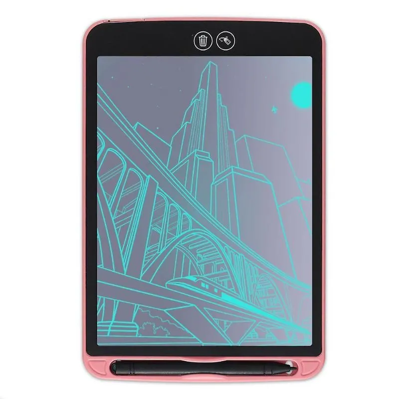 12 Inch Partial Erasing Lcd Handwriting Board For With Pen Pink ...