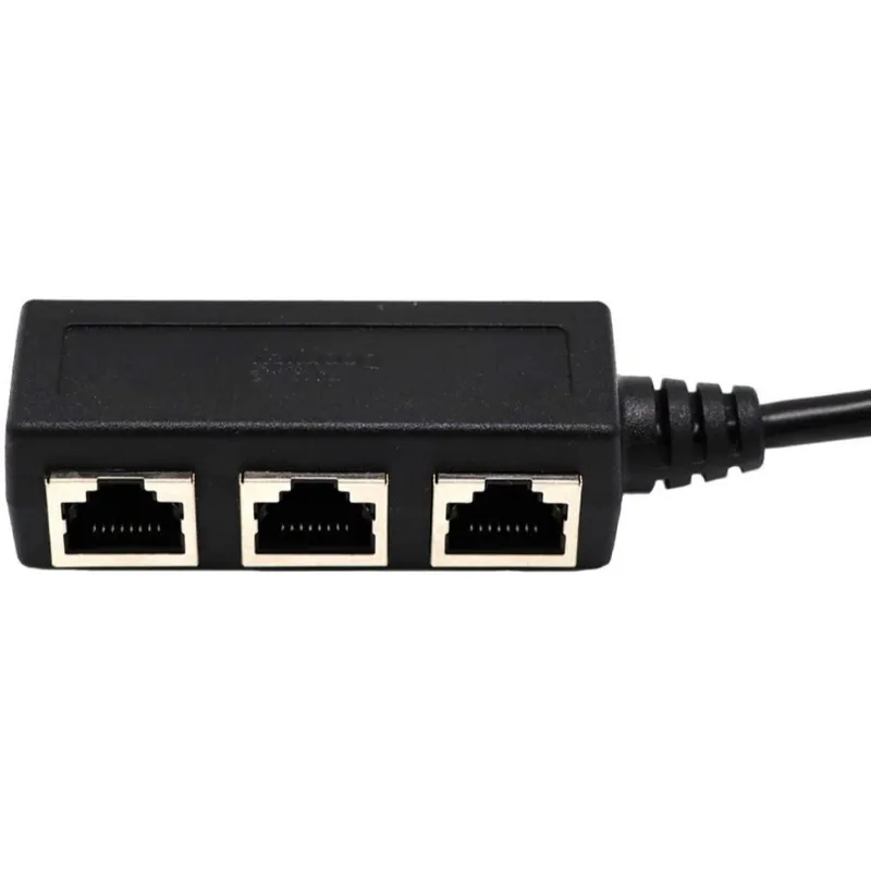 Rj45 Ethernet Splitter Cable Rj45 1 Male To 3 Female Port Lan Ethernet ...