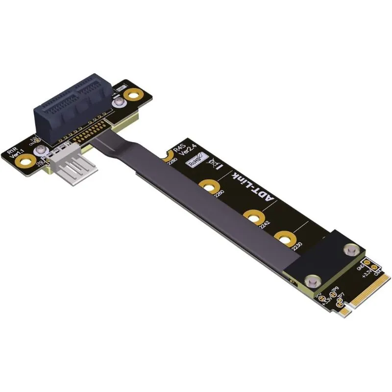 Adt-Link Pcie 3.0 To M.2 Ngff Nvme Key M Extension Cable 8G/Bps M.2 ...