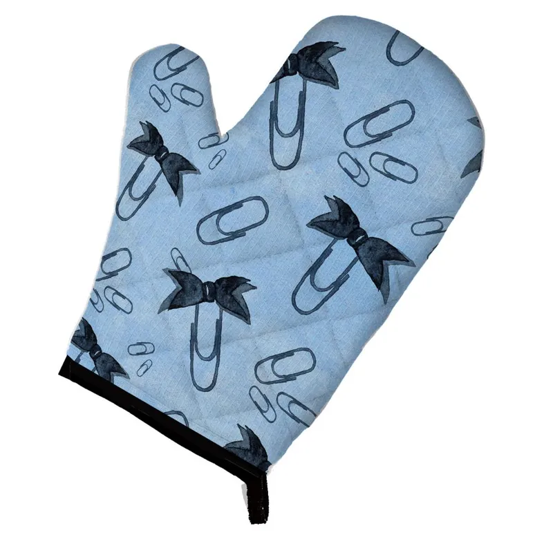 Watercolor Paper Clips Blue Oven Mitt | Wholesale | Tradeling