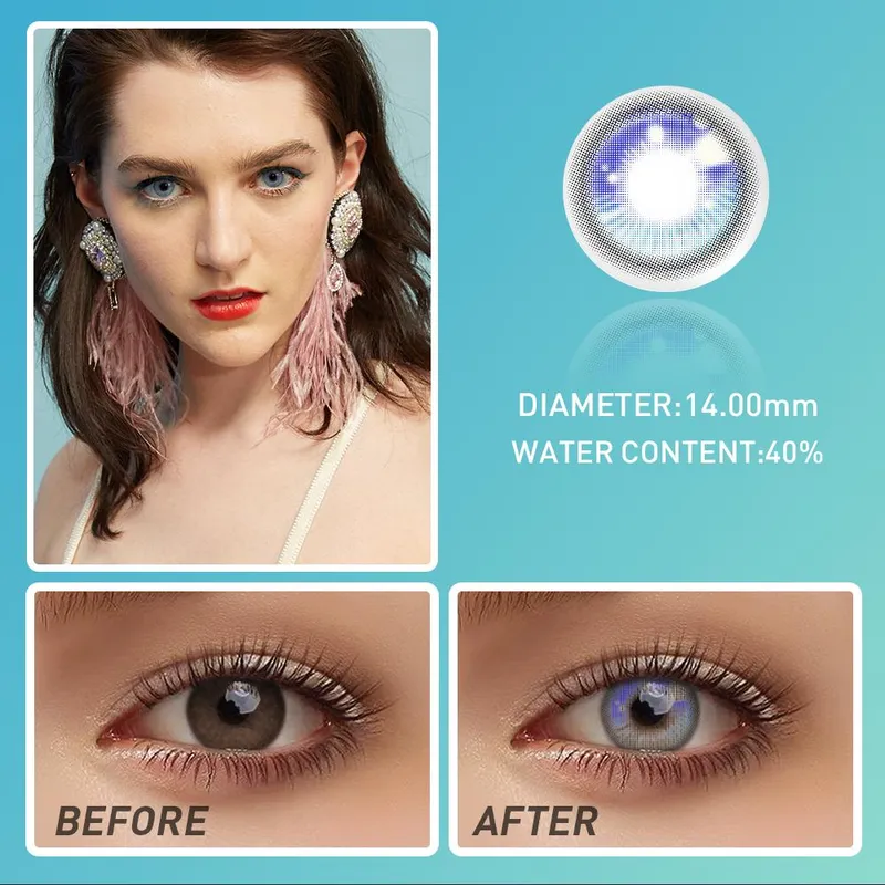 Ojotrend 1Pair Colored Contact Lens Sailor Moon Kitty Series Halloween ...