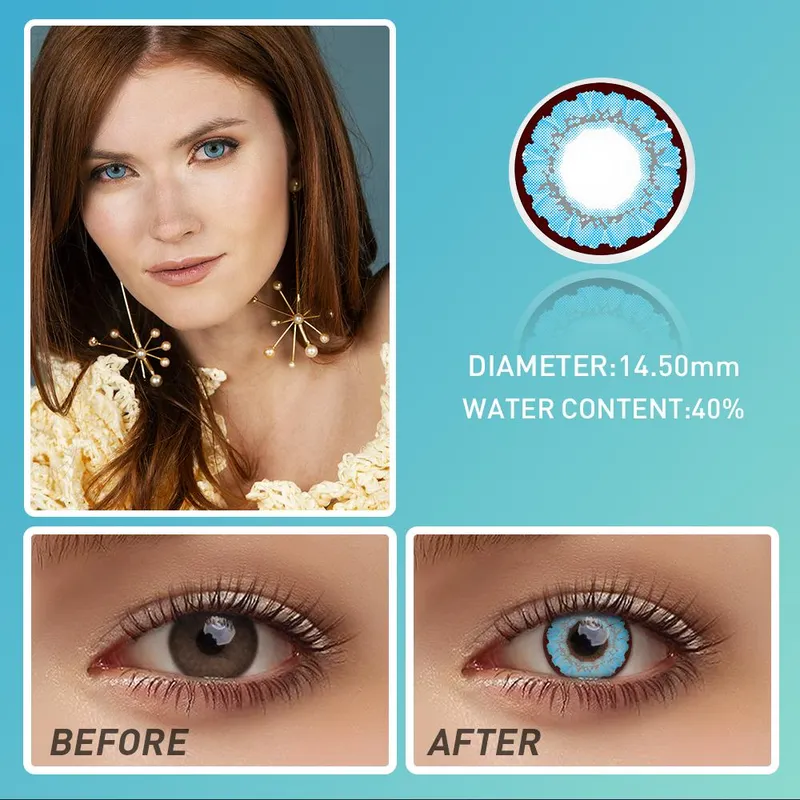 Ojotrend 1Pair Colored Contact Lens Pokemon Series Halloween Eyes ...