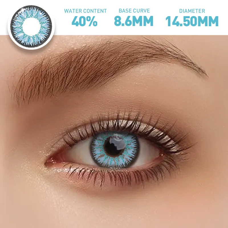 Ojotrend Vika Tricolor Blue Color Contact Lens 1 Year CE ISO Certificated - -4 | بالجملة | تريدلنغ