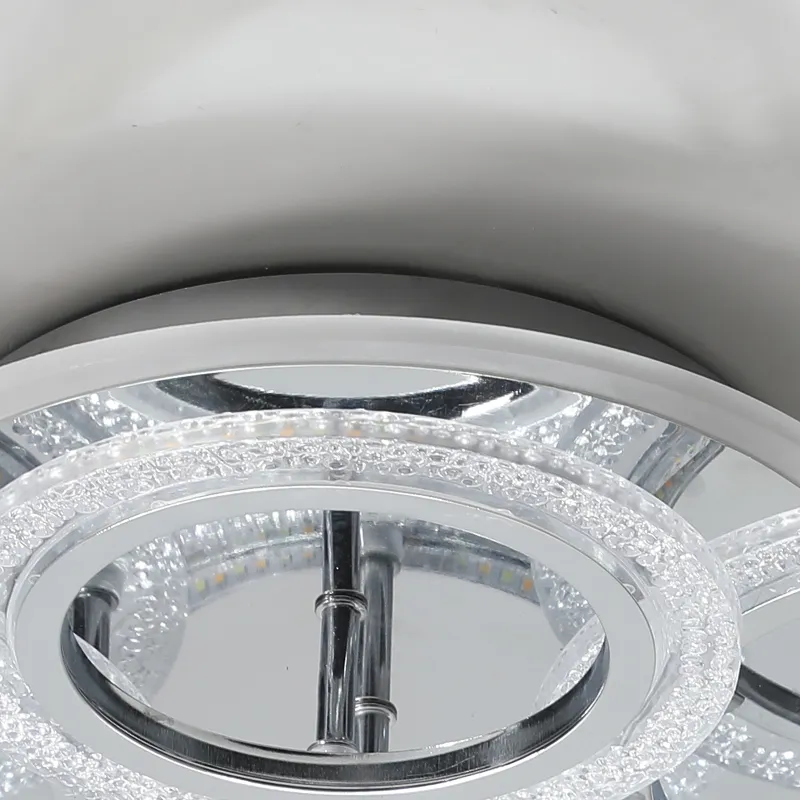 xiaoyu 72W LED Ceiling Light 6400LM Chrome Color 6 Ring Lighting ...