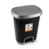 Buy Plastic Forte Pedal Bin, 18L - Silver / Black Online in UAE | Tradeling