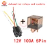 Buy 1Set Waterproof Automotive Relay Socket DC 12V 24V 5Pin 80A 100A ...